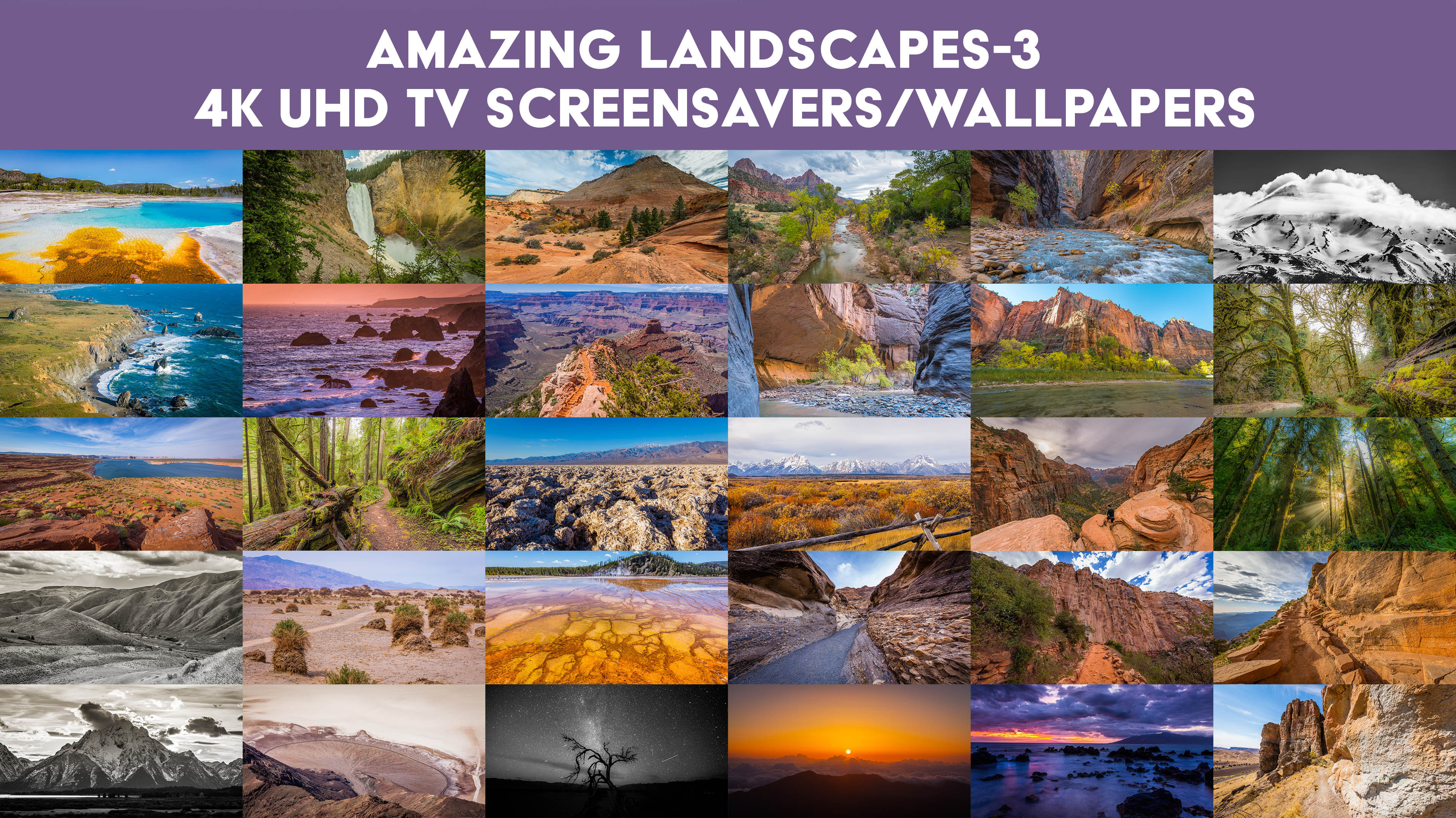 4K TV Screensavers/Wallpapers – Amazing Landscapes: 3 | ProArtInc