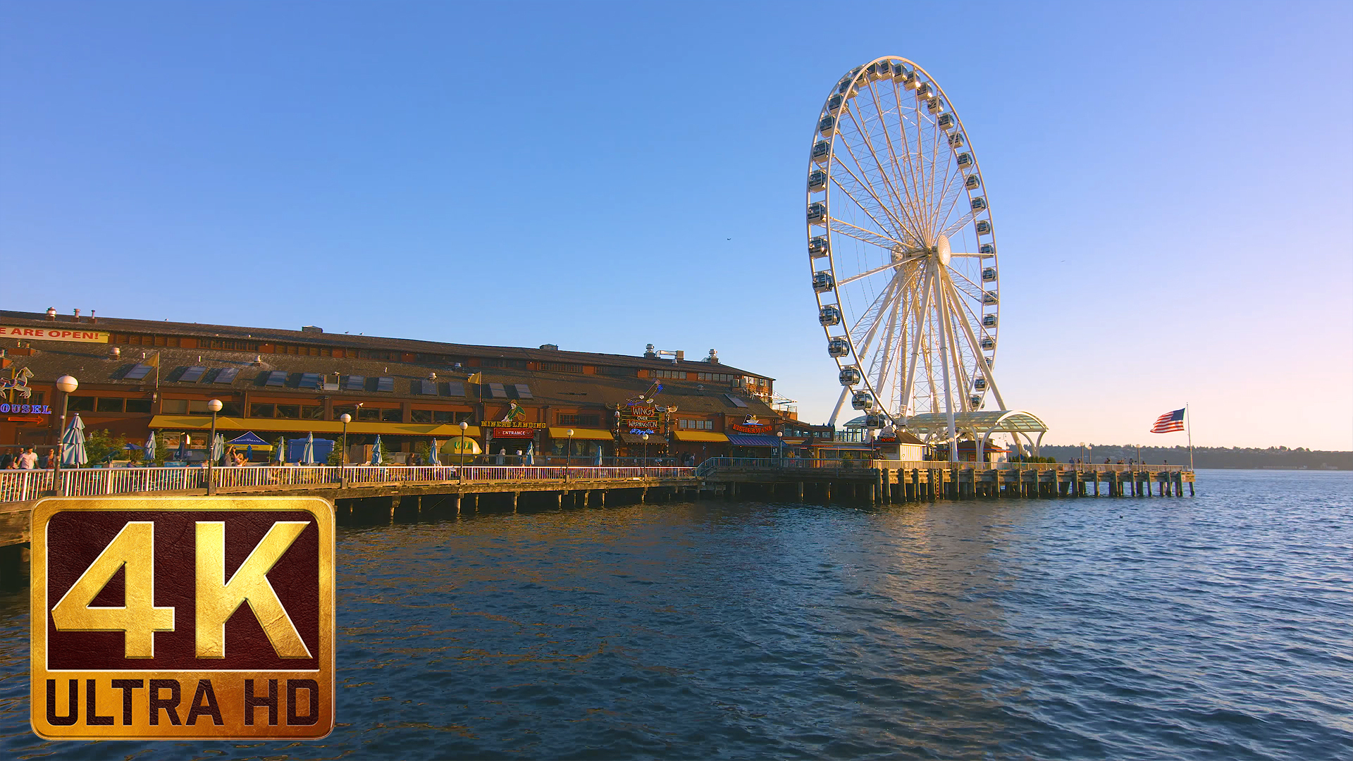 4K Cityscapes/City Life Video - Waterfront Park of Seattle, Downtown of ...