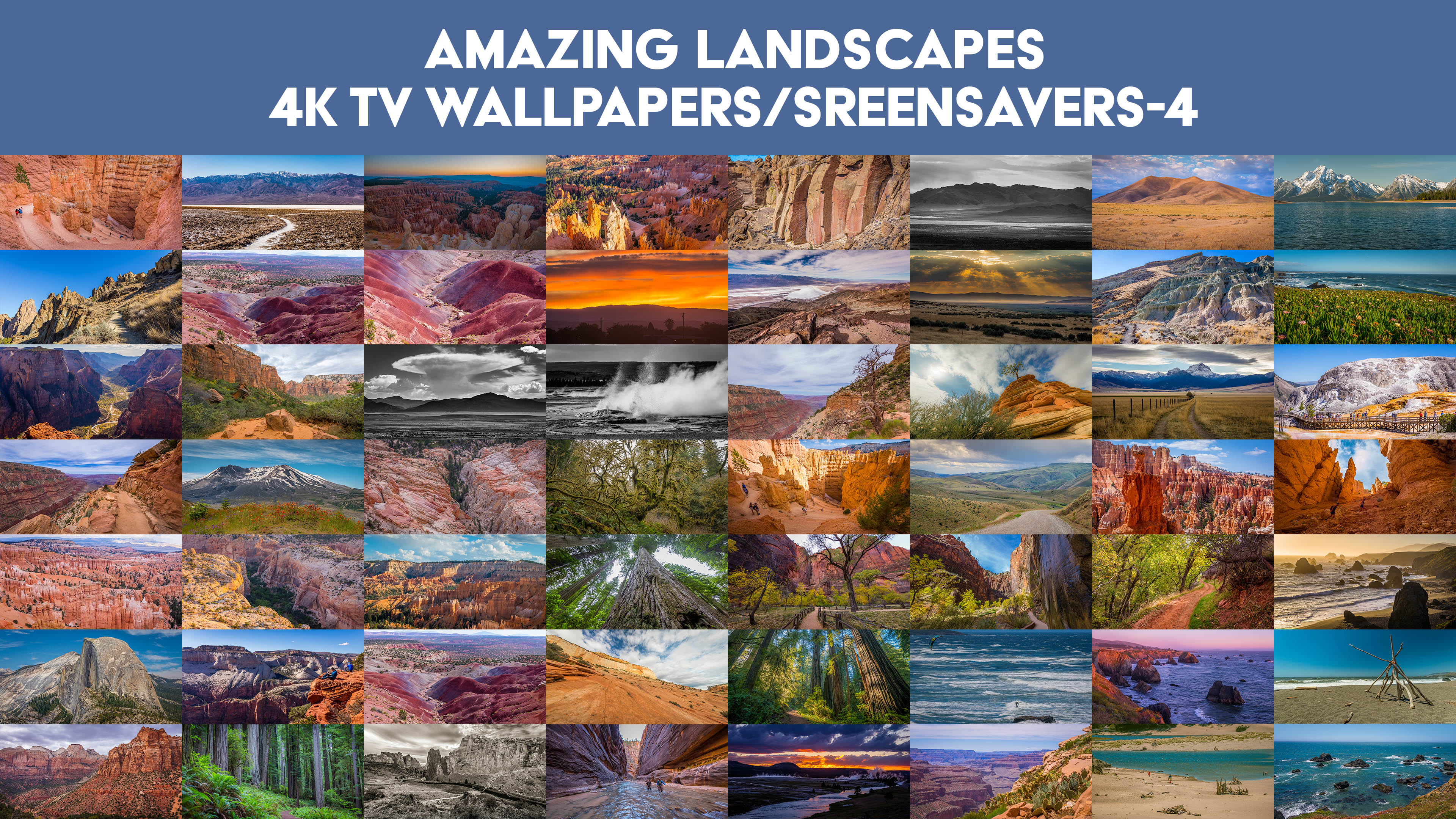4K TV Screensavers/Wallpapers – Amazing Landscapes 4 | ProArtInc