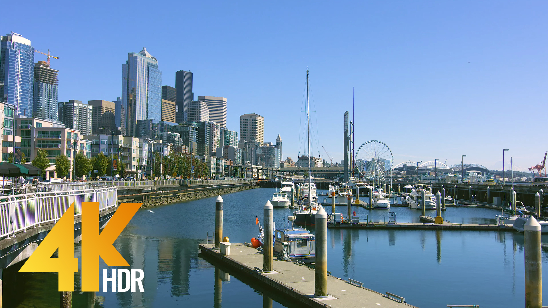 4K HDR Cityscapes Relax Video: Waterfront Park, Downtown Seattle ...