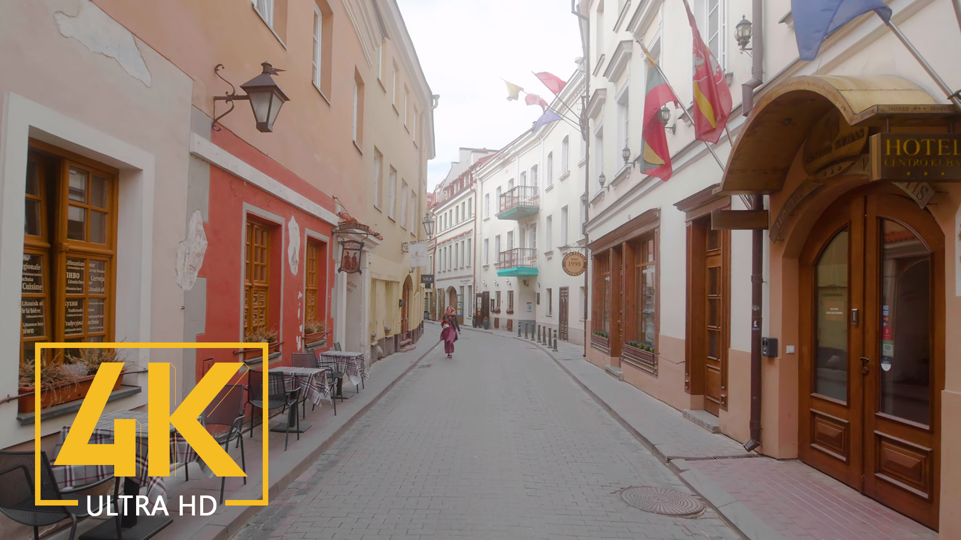 Vilnius, Lithuania - Walking Tour with City Sounds (4K 60fps) - Part #1 ...