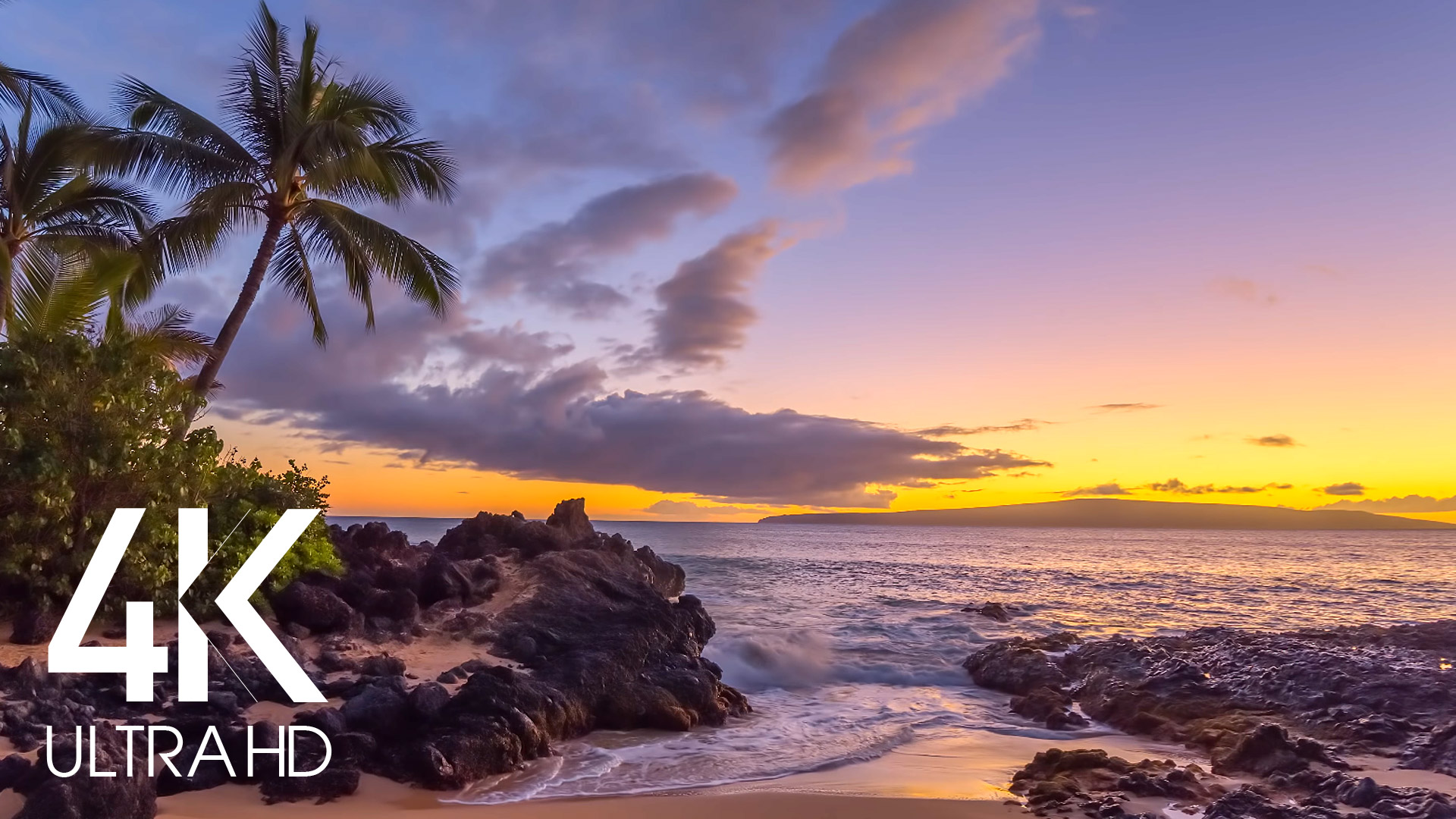 Sunset at baby Beach. Hawaii - 4K/4K HDR Nature Sounds 8 HRS | ProArtInc