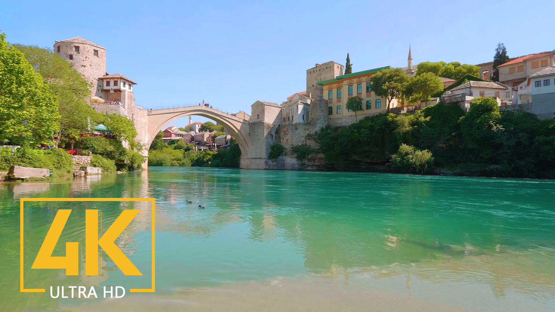 Mostar 4K, Bosnia and Herzegovina - Urban Life Video with Real City ...