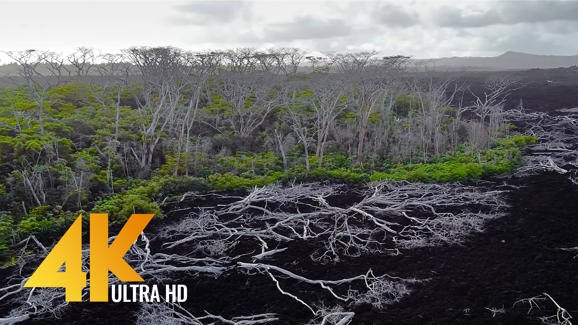 4K Aerial Relax Video - Amazing Lava Fields of Big Island from the ...
