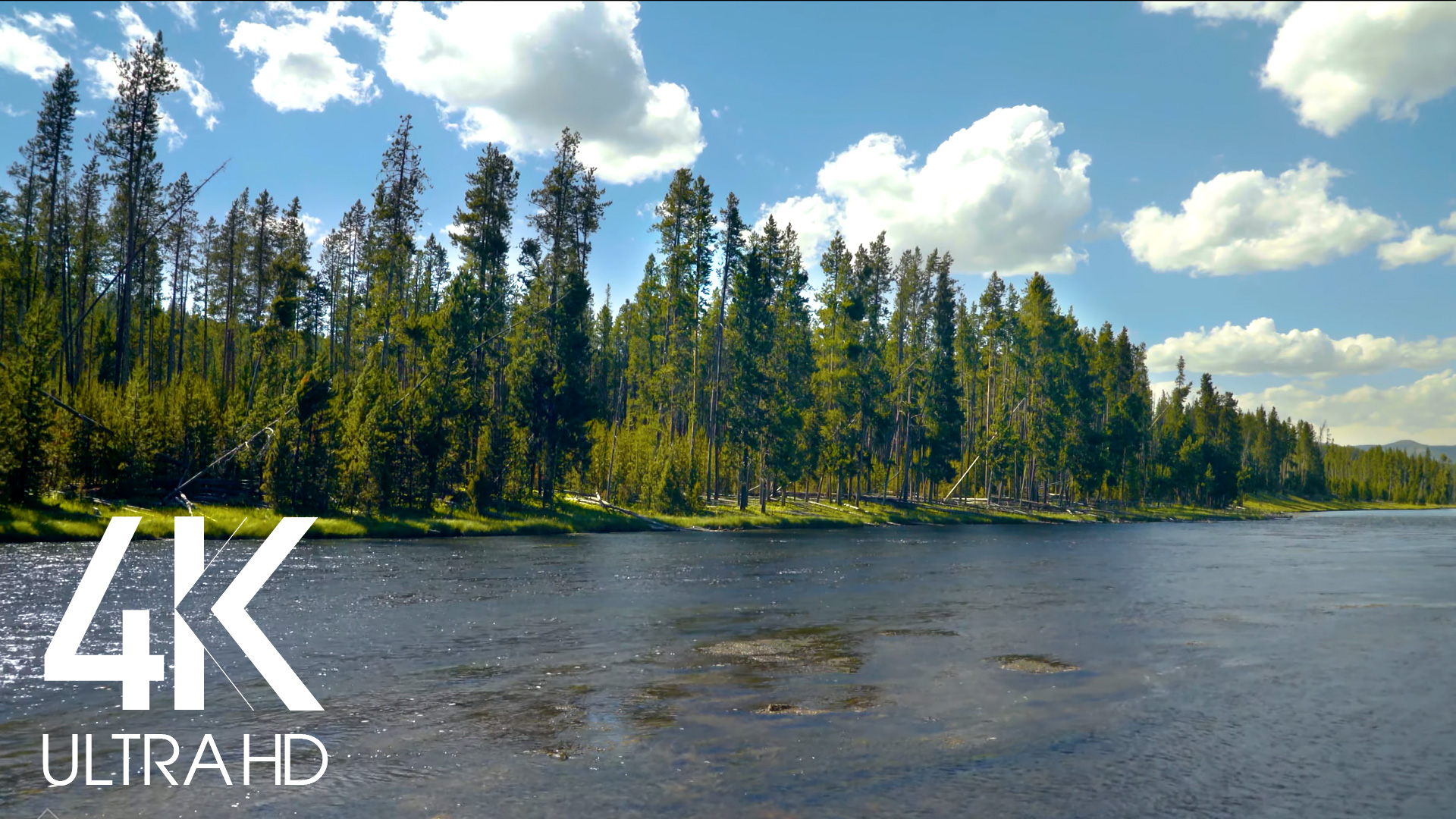 8 HOURS Relaxing Sound of a Mighty River - White Noise Stream - 4K ...