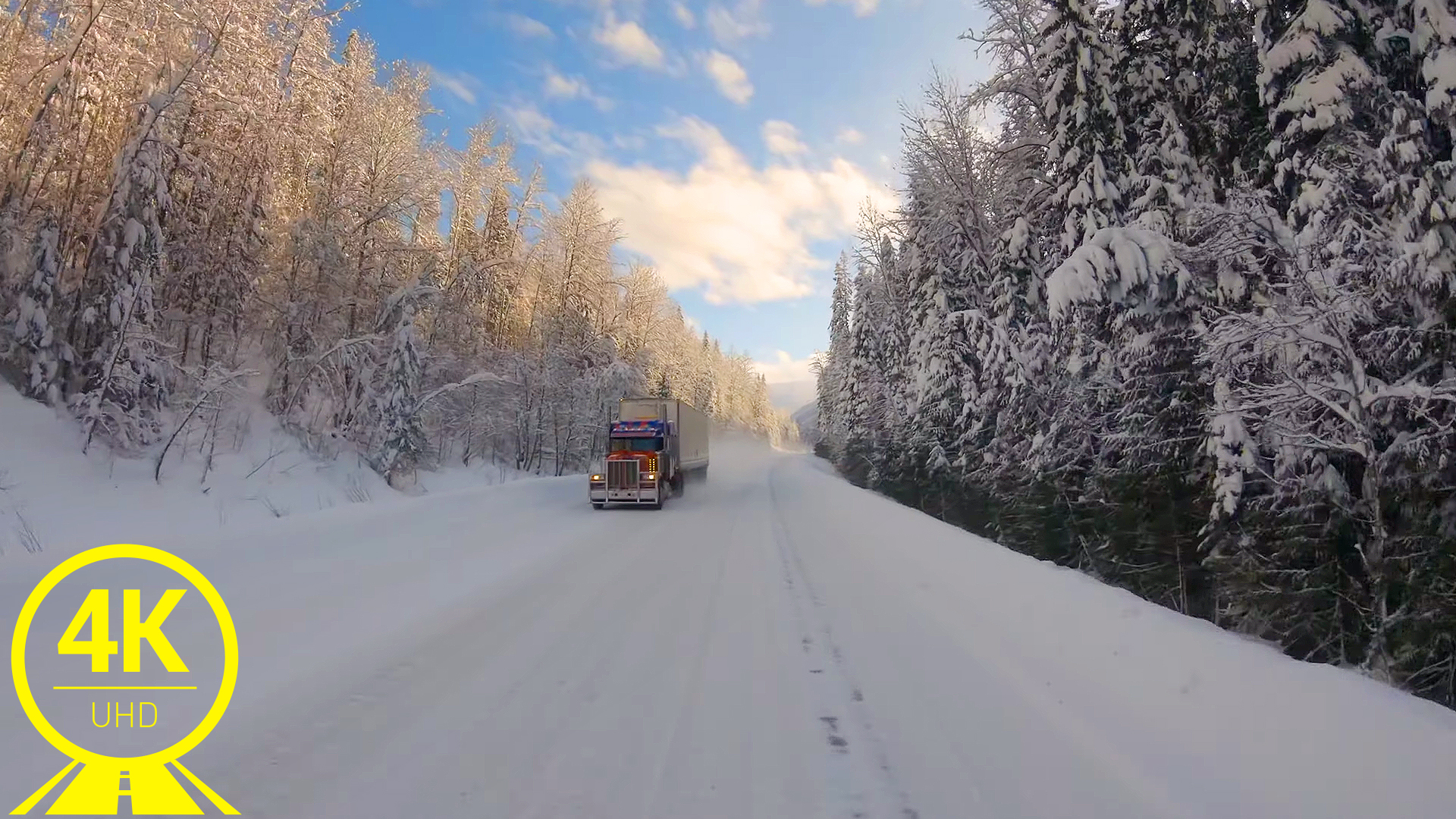 Winter Roads of Canada in 4K - Scenic Drive Video - Part #4 | ProArtInc